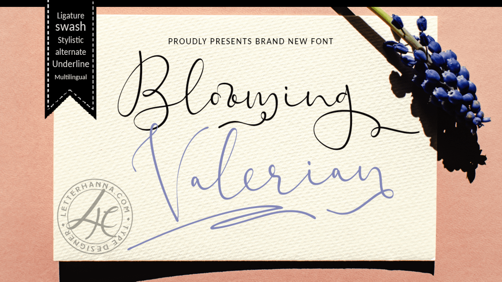 Blooming Valerian Font - Letterhanna Studio