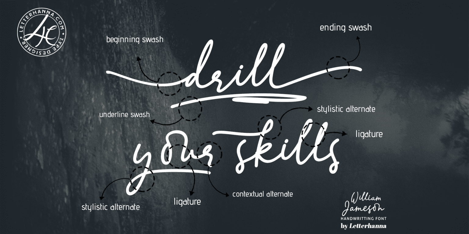 William Jameson Font - Letterhanna Studio
