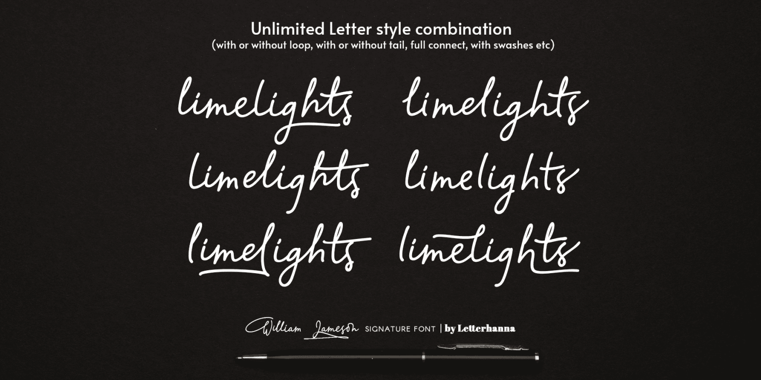 William Jameson Font - Letterhanna Studio