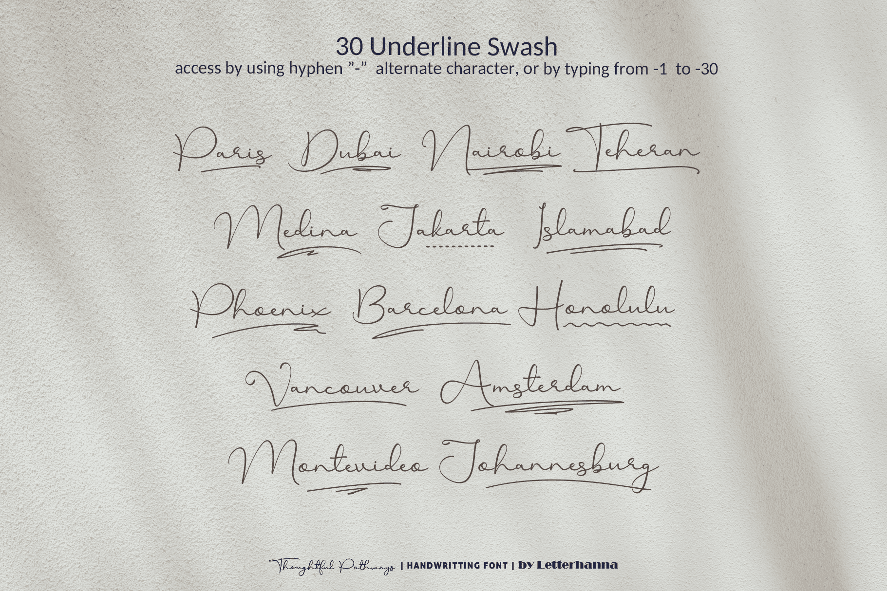 Thoughtful Pathways Font - Letterhanna Studio