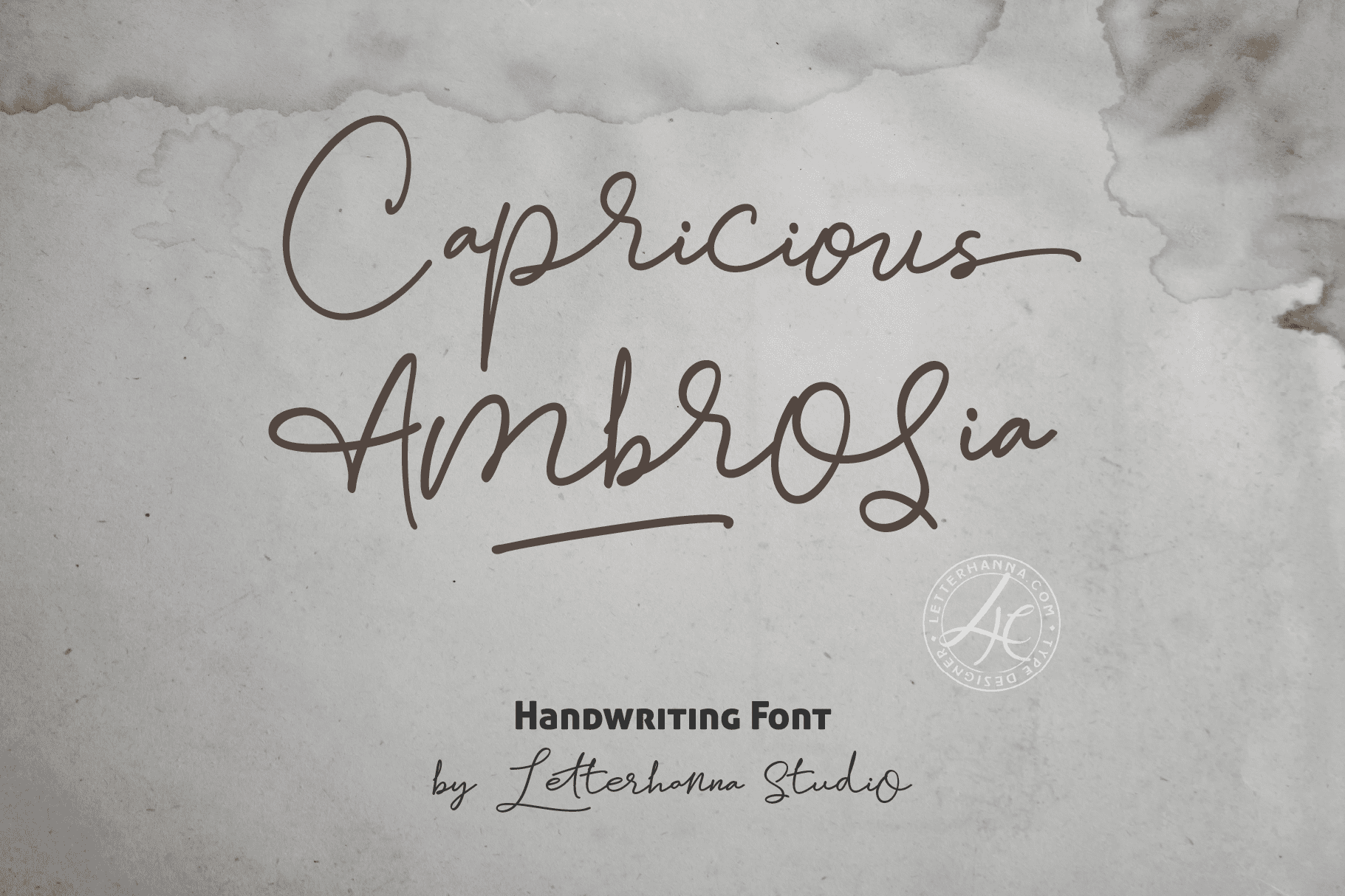 Capricious Ambrosia Font - Letterhanna Studio