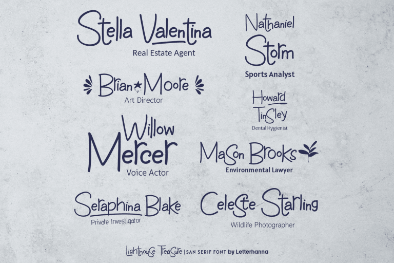 Lighthouse Treasure Font - Letterhanna Studio