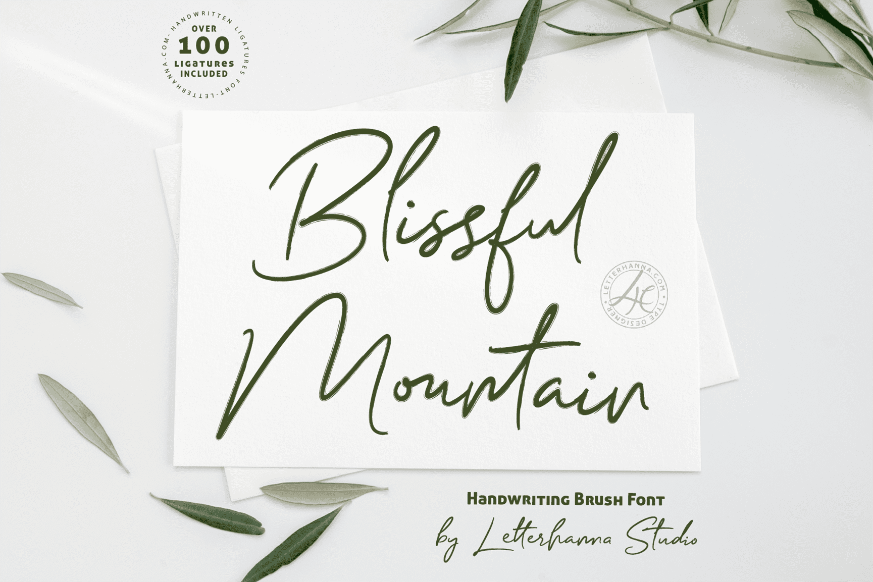 Blissful Mountain Font - Letterhanna Studio