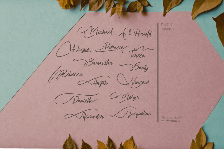 Melodious Bloom Font - Letterhanna Studio