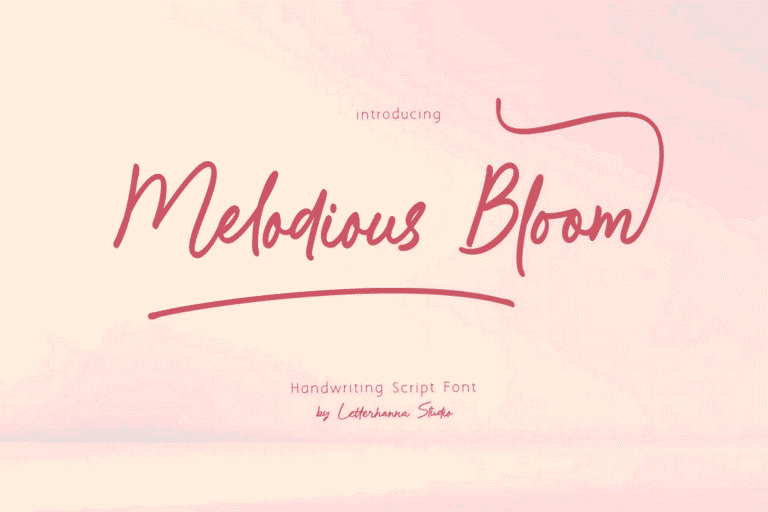 Melodious Bloom Font - Letterhanna Studio