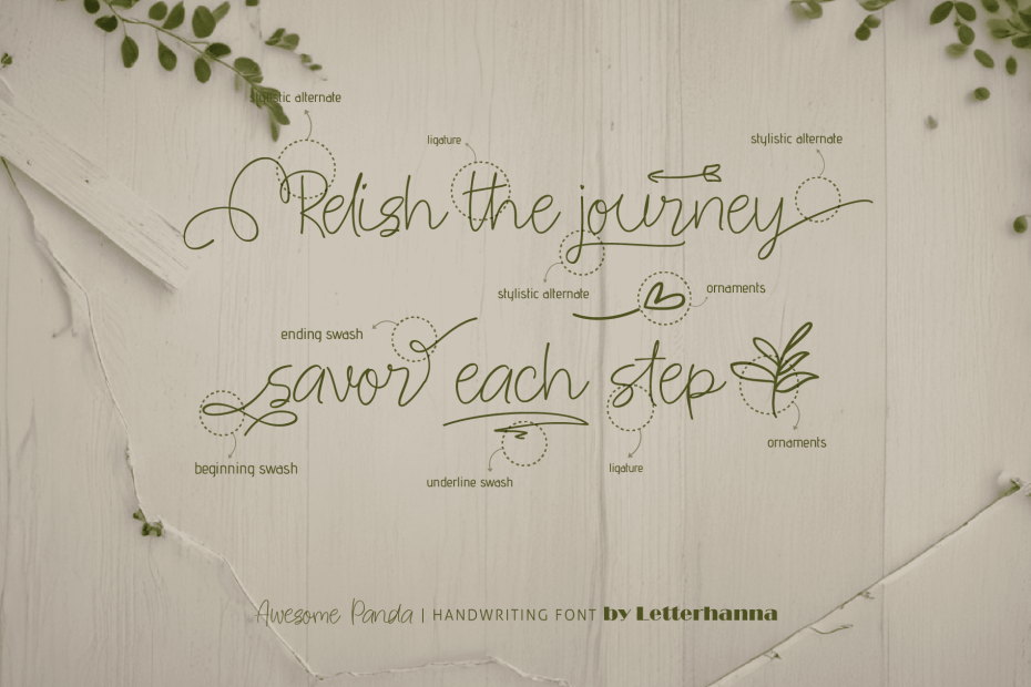Awesome Panda Font - Letterhanna Studio