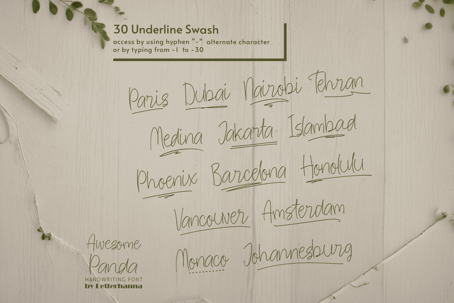 Awesome Panda Font - Letterhanna Studio