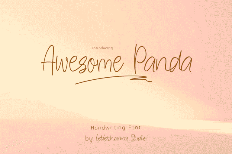 Awesome Panda Font - Letterhanna Studio