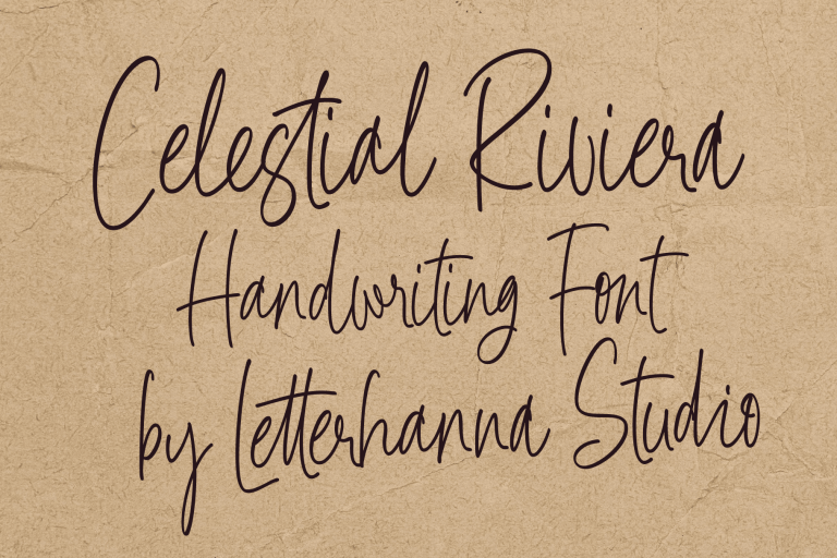 Celestial Riviera Handwriting Font - Letterhanna Studio