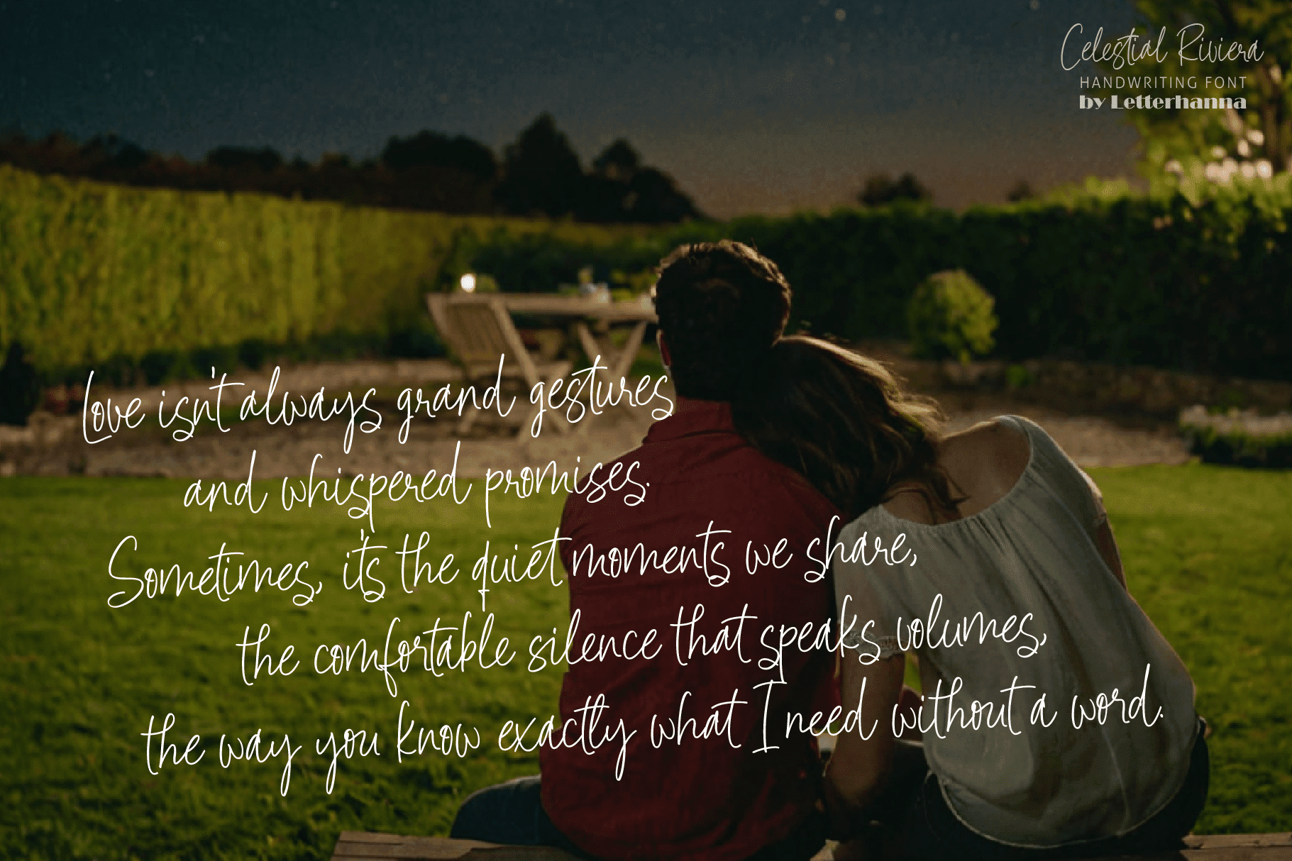 Celestial Riviera Handwriting Font - Letterhanna Studio