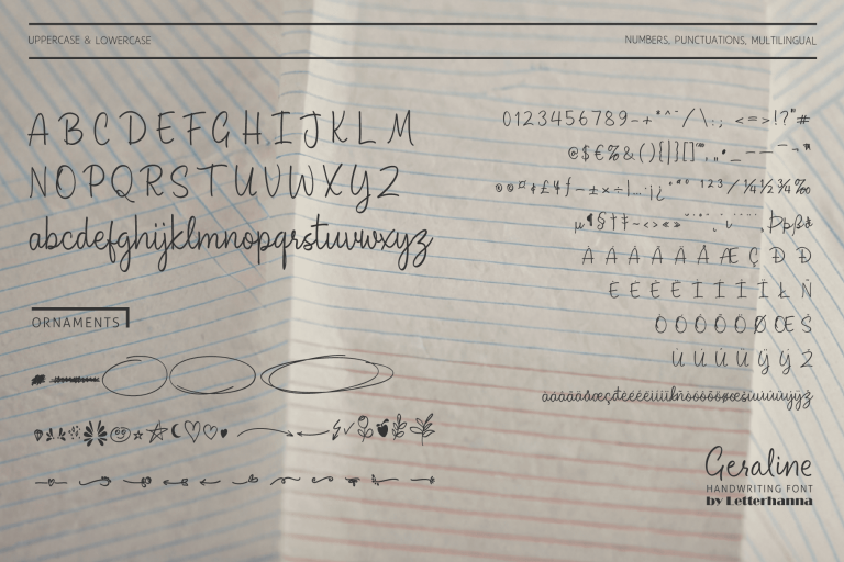 Geraline Font - Letterhanna Studio