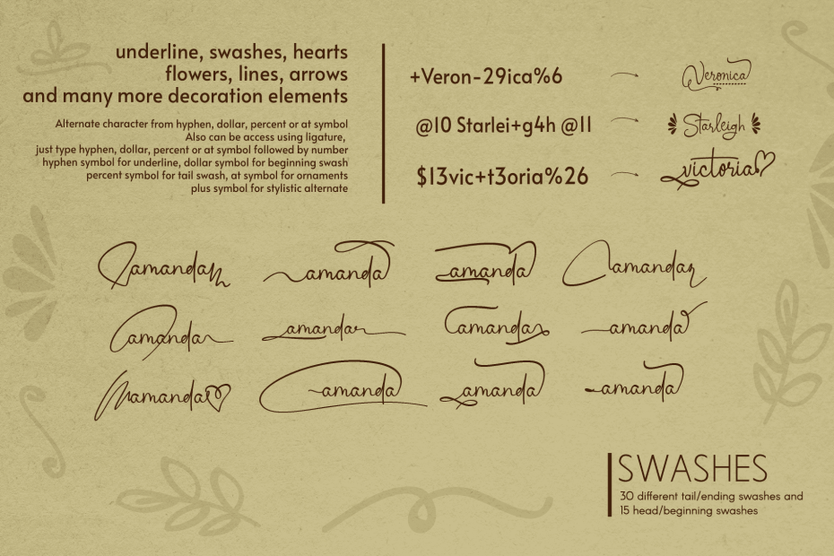 Whimsical Rose Font - Letterhanna Studio