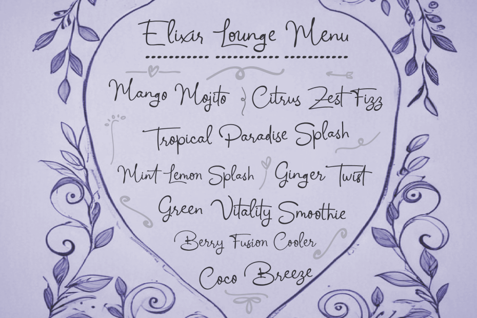 Whimsical Rose Font - Letterhanna Studio
