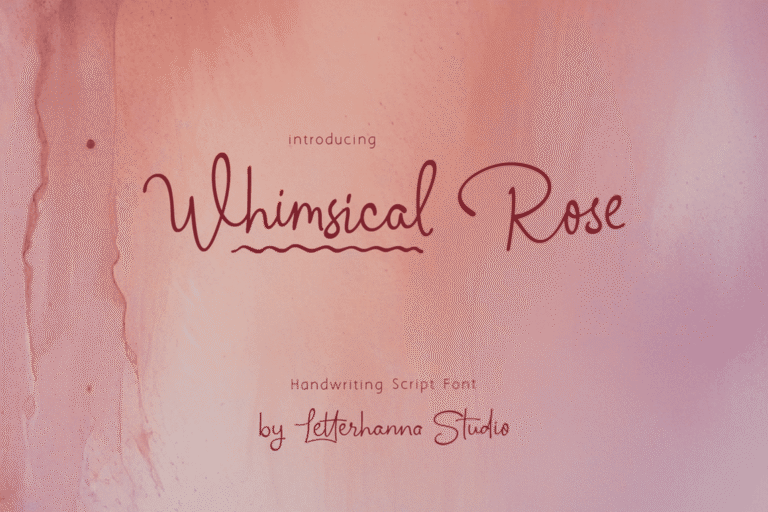 Whimsical Rose Font - Letterhanna Studio