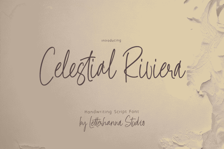 Celestial Riviera Handwriting Font - Letterhanna Studio