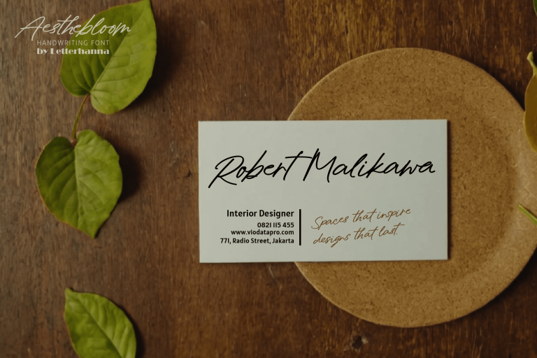 Aesthebloom Handwriting Font - Letterhanna Studio