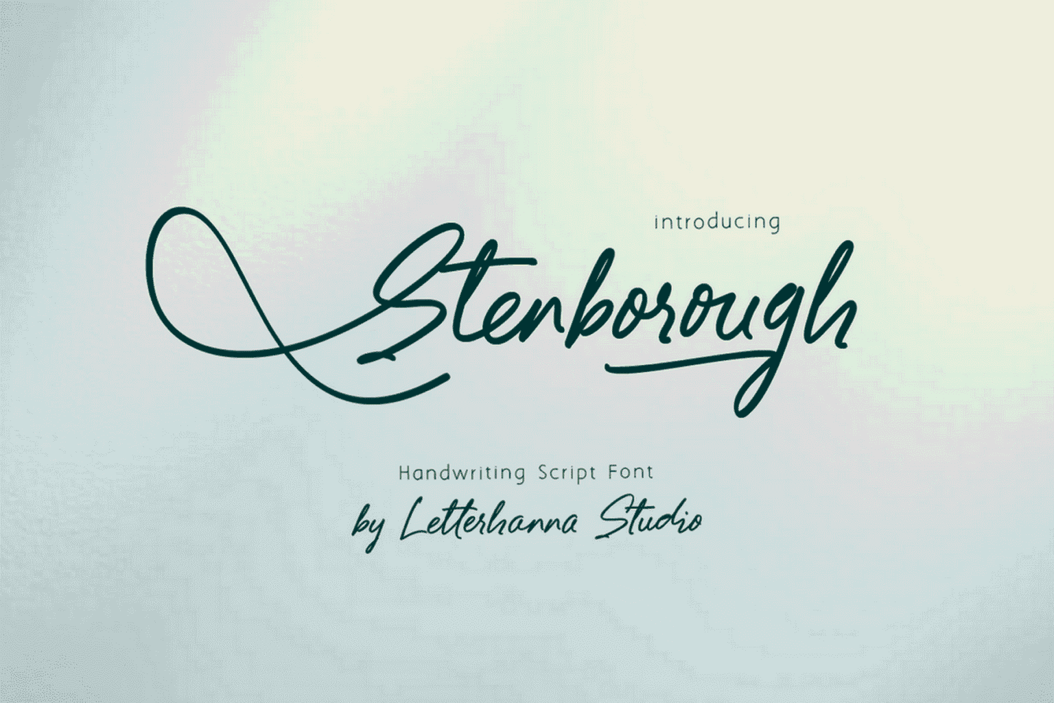 Stenborough Handwriting Font - Letterhanna Studio