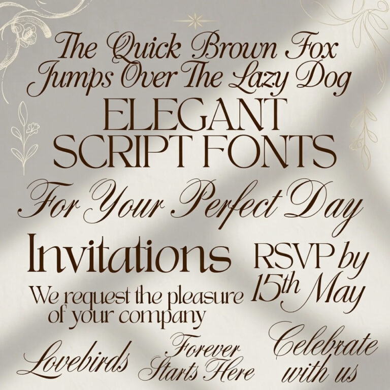 The Ultimate Guide to Elegant Script Fonts That Will Make Your Wedding ...