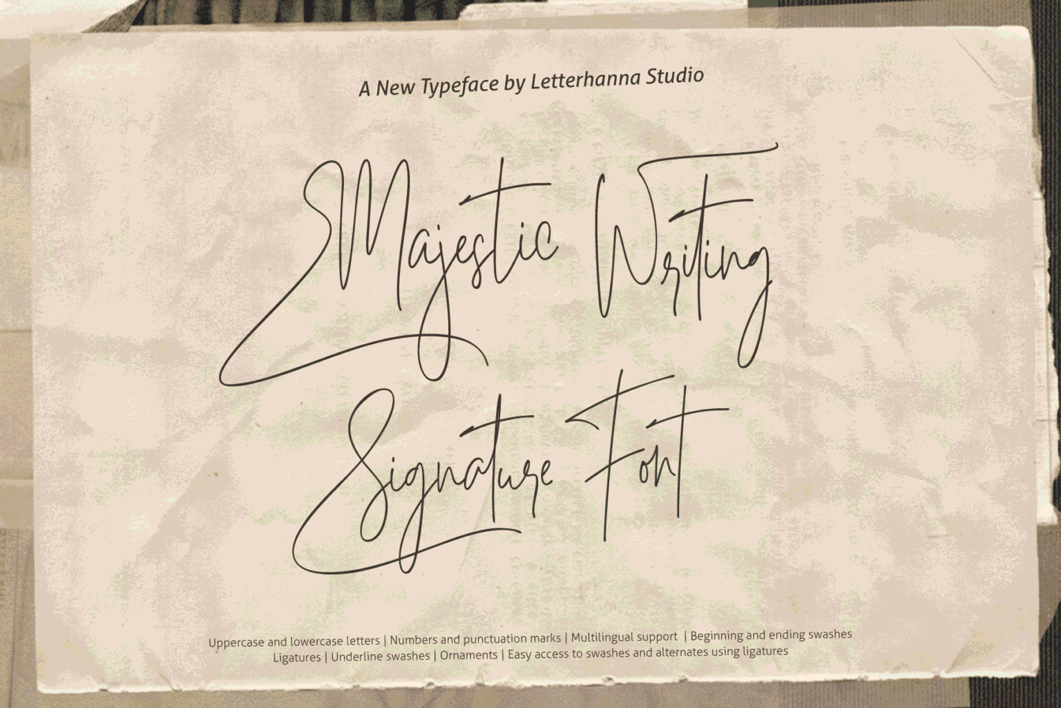 Majestic Writing Signature Font - Letterhanna Studio